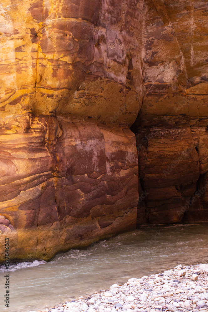 Jordan. Miracle of nature - Wadi el-Mujib gorge. Mesmerizing beauty of ...