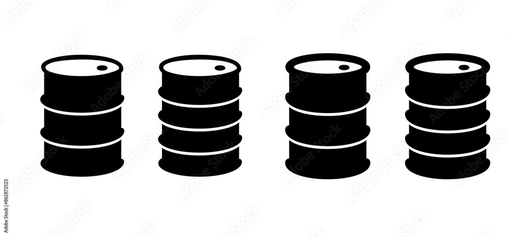 Cartoon oil barrel. Oil barrels fuel. Oil drum or petroleum drums logo ...
