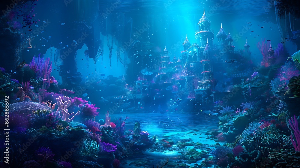 A fantastical underwater kingdom populated by a mix of friendly ...