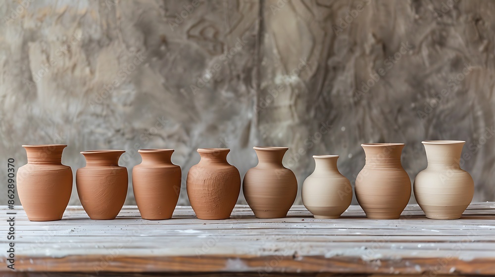 Clay Transformation: Highlight the transformation of raw clay into a ...