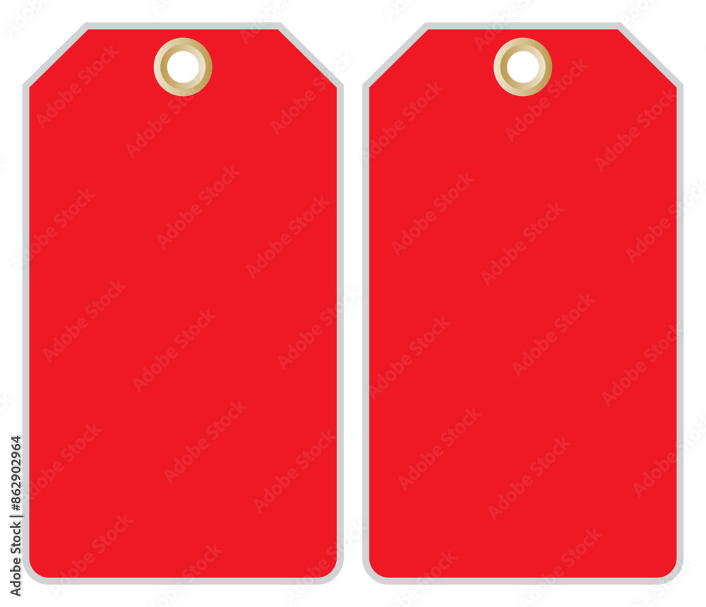 Blank Of Red Tag Symbol Sign,Vector Illustration, Isolate On White ...