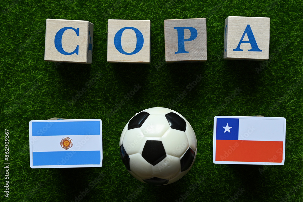 Flags of the participating teams of the America's Cup Soccer Group A ...