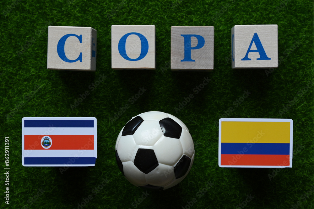 Flags of the participating teams of the America's Cup Soccer Group D ...