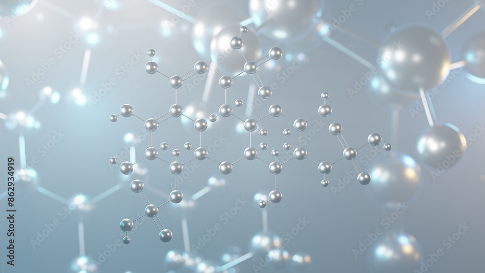 unfractionated heparin molecular structure, 3d model molecule, heparin ...