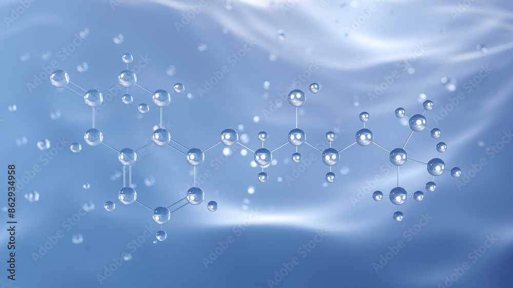 carteolol molecular structure, 3d model molecule, beta blocker ...