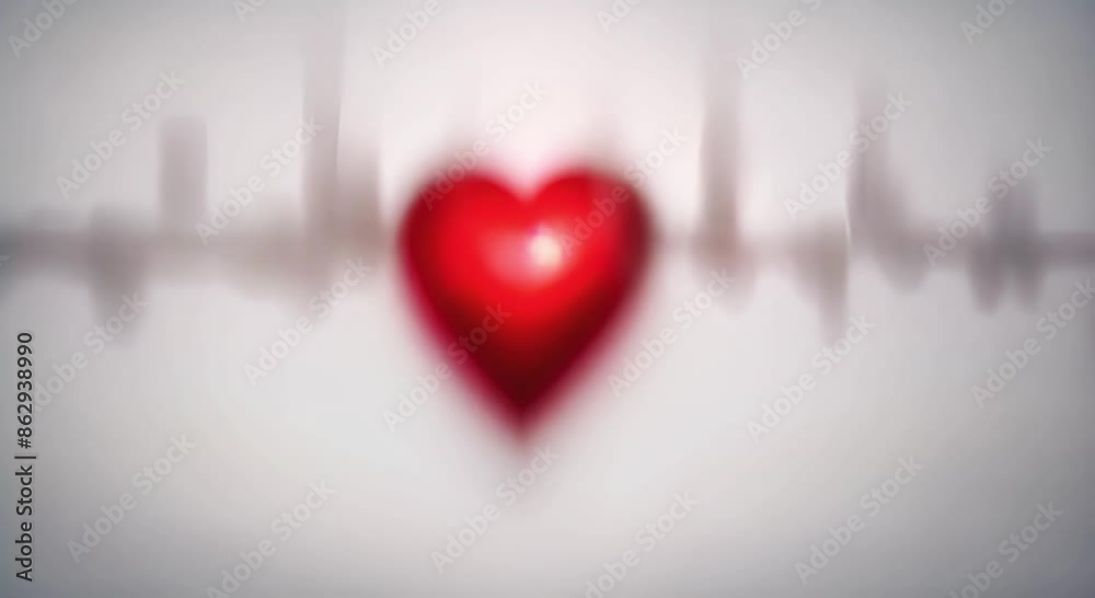 A glowing red heart with a pulsating ECG line symbolizes the importance ...