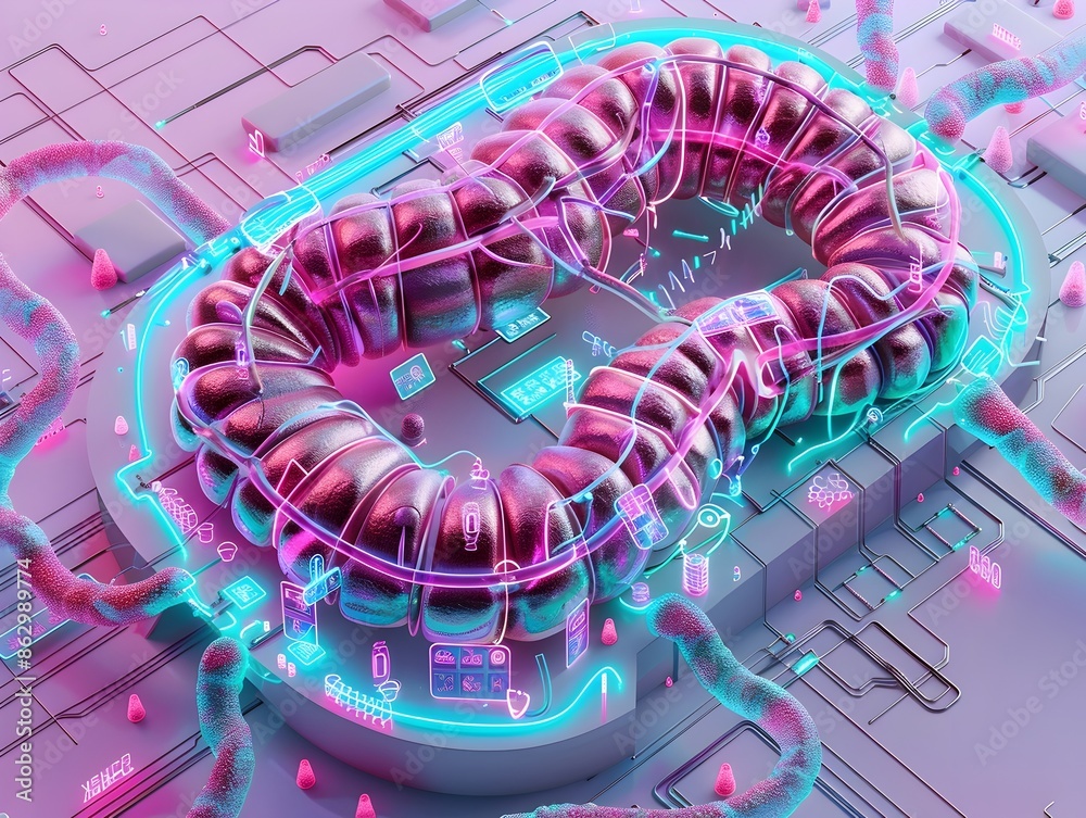 Intricate Intestinal Anatomy:Highlighting Neural Pathways and Metabolic ...