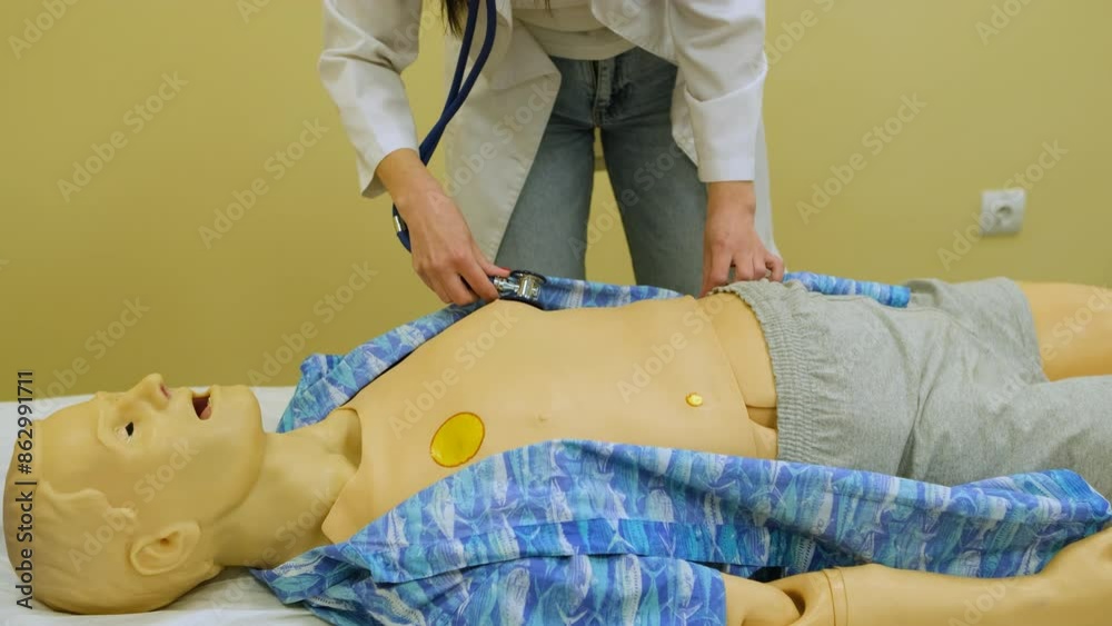 Dummy model for teaching medical practice. Mannequin for students of ...
