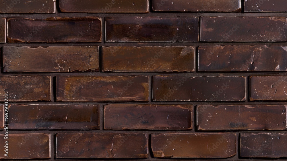 Dark brown brick wall texture. Seamless dark brown brick wall texture for realistic background ...