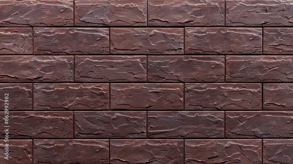 Dark brown brick wall texture. Seamless texture of a dark brown brick ...