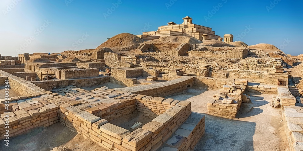 The archaeological site of Mohenjo-daro, an ancient Indus Valley ...