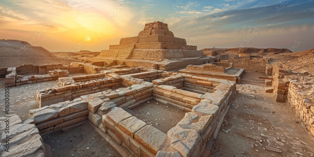 The archaeological site of Mohenjo-daro, an ancient Indus Valley ...
