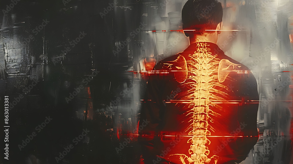 Individual spinal deformities due to achondroplasia glowing depiction ...