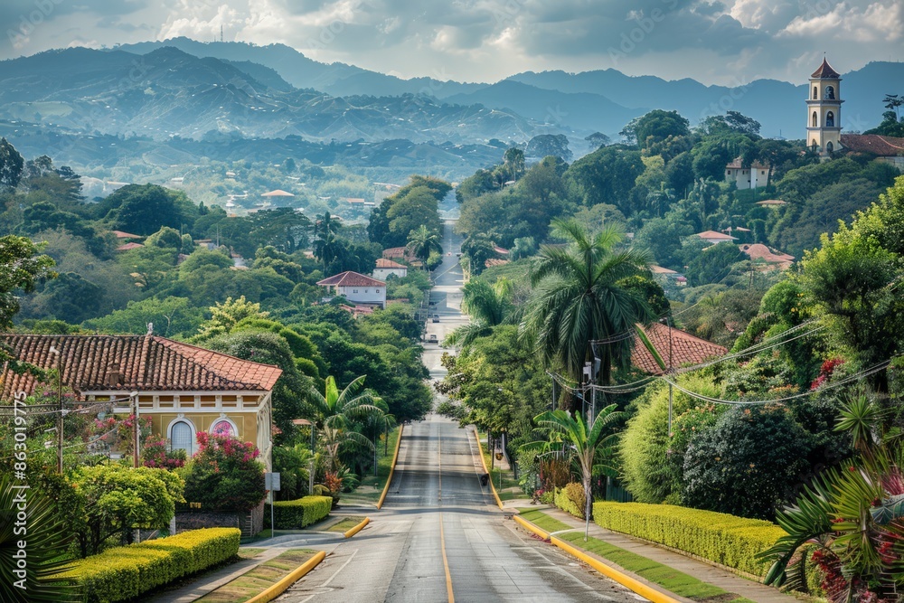 The colonial city of San Jose, Costa Rica, known for its historic ...