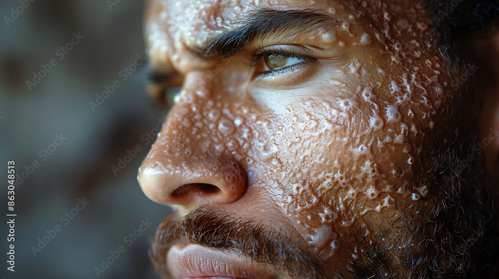 Skin health visualization Individual hives depiction of skin showing ...
