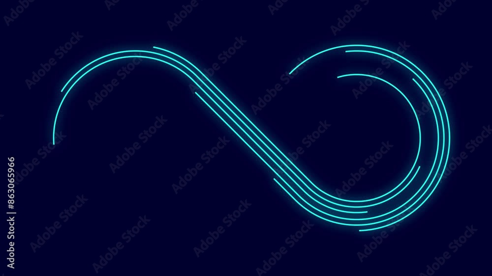 nfinity symbol appears of multiple lines, animated figure. Emerging ...
