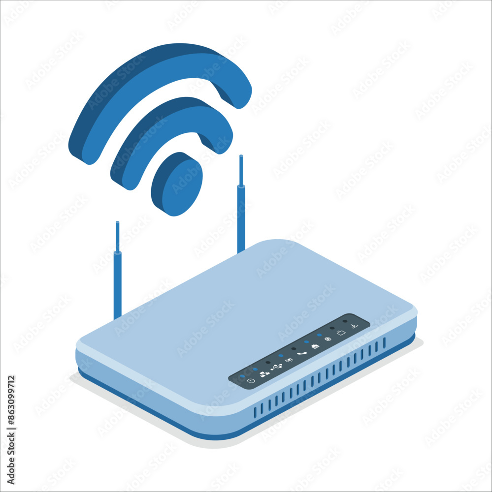 Router and signal symbol. Wi-Fi router. wireless internet router ...
