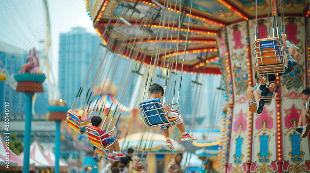 Lotte World - Families enjoying rides and attractions at Lotte World ...