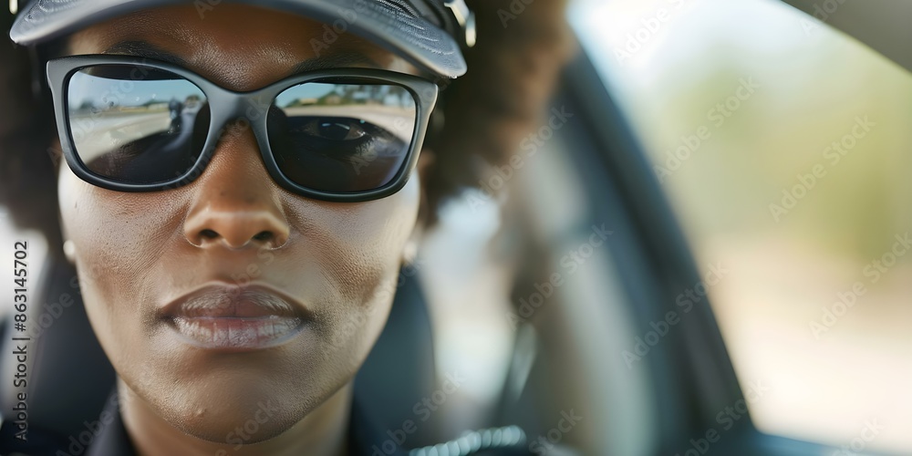 Black female police officer conducts a routine traffic stop and asks ...