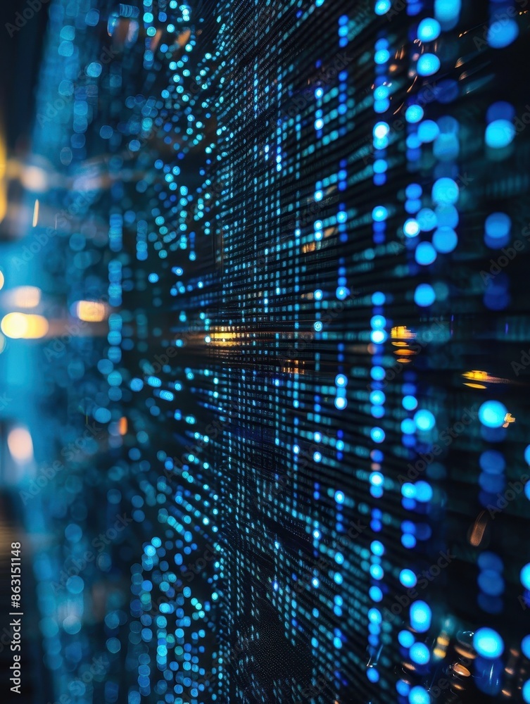 A blue screen with many small blue dots Stock Illustration | Adobe Stock