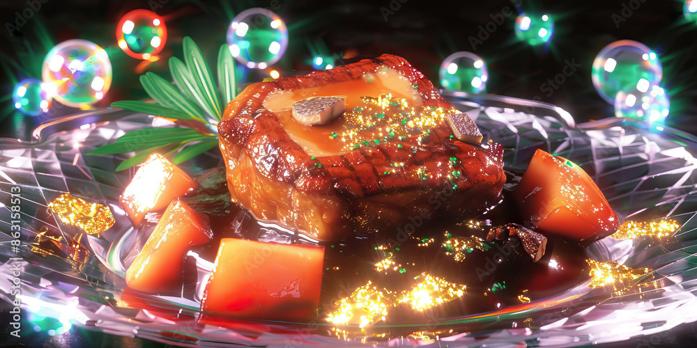 Gourmet Delight: Pan-Seared Foie Gras with Truffle Reduction and Edible ...