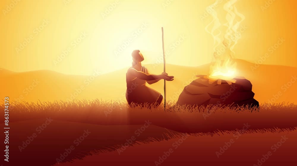 Biblical motion graphic series. Depicts the poignant moment of Cain ...