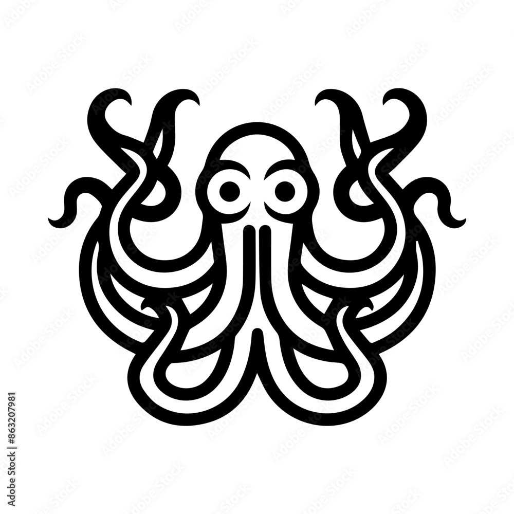 Hydra icon or modern line symbol. Vector line art and icon design with ...