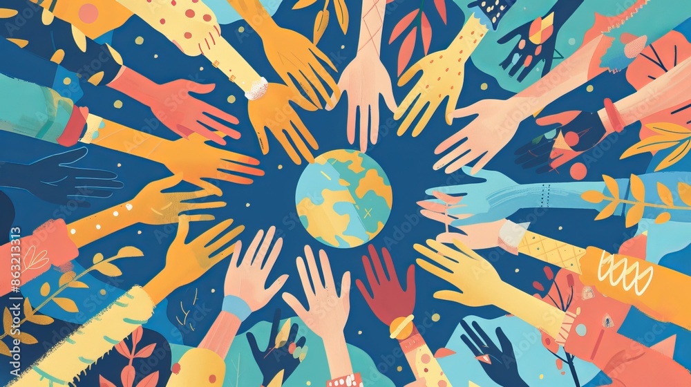 Celebrate International Cooperative Day with this vector illustration ...