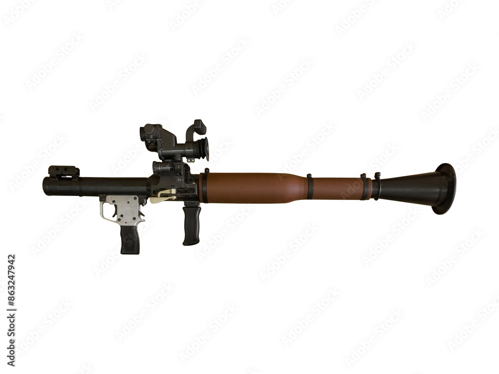 Rocket-propelled anti-tank grenade launcher, RPG-7 is isolated on ...