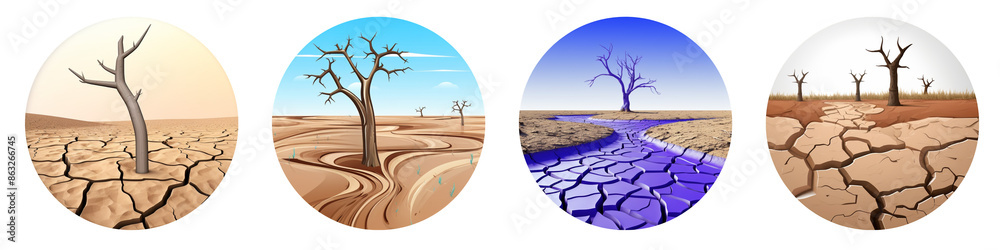Land Degradation clipart collection, symbol, logos, icons isolated on ...