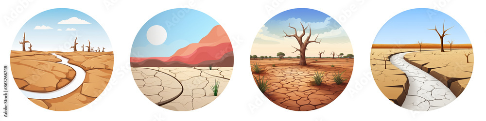 Land Degradation clipart collection, symbol, logos, icons isolated on ...