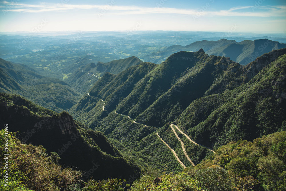 Beautiful brazilian mountain landscape -a panoramic view of the famous ...