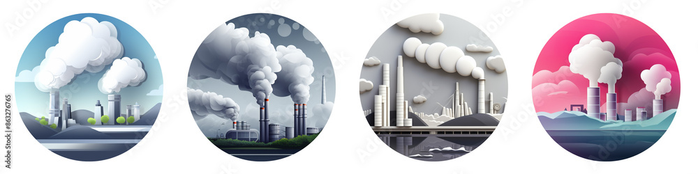 Smog clipart collection, symbol, logos, icons isolated on transparent ...