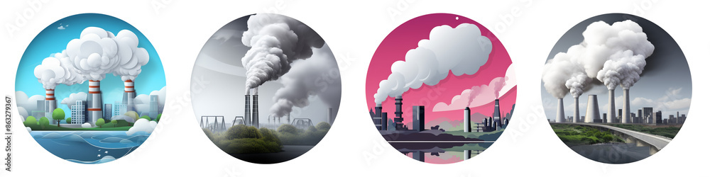Air Pollution clipart collection, symbol, logos, icons isolated on ...