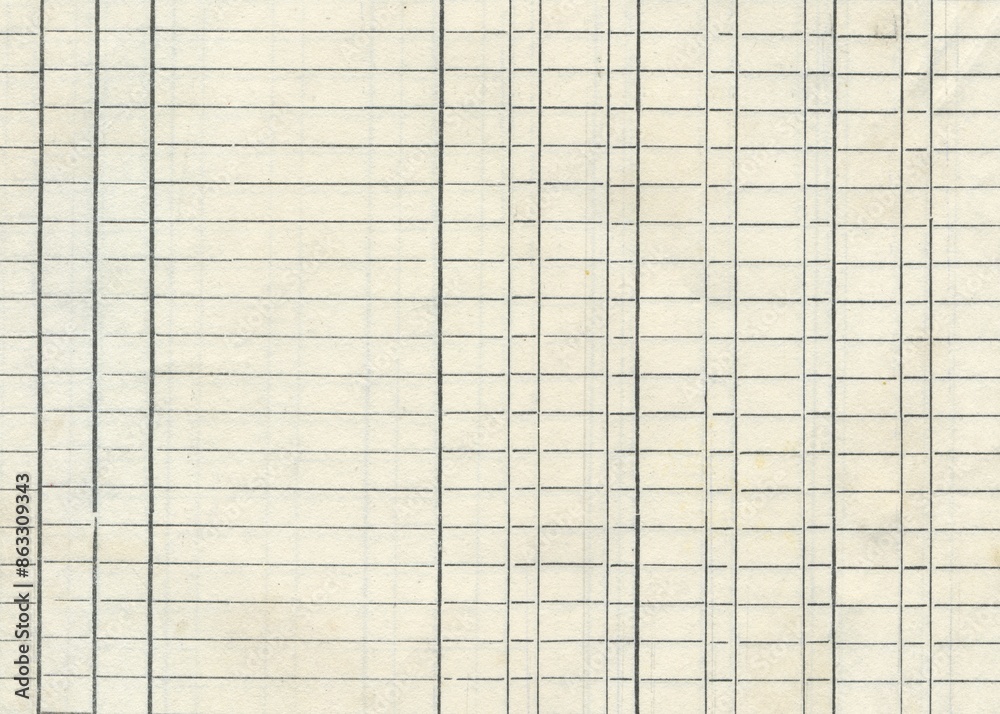 Retro photo lined paper texture. Vintage paper blank with stamp. Old ...