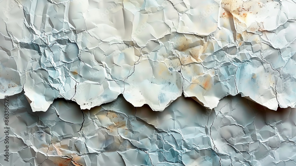 The old folded scratched a4 paper sheet poster mockup has a rough ...