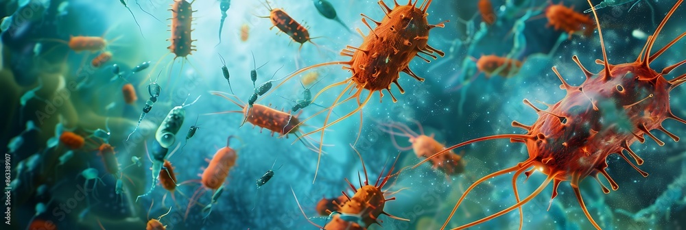Swarm of medical microbots targeting pathogens and infections within ...