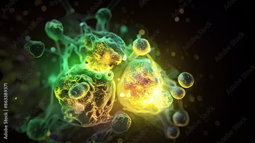 A confocal microscopy animation showing the fusion of a secondary ...