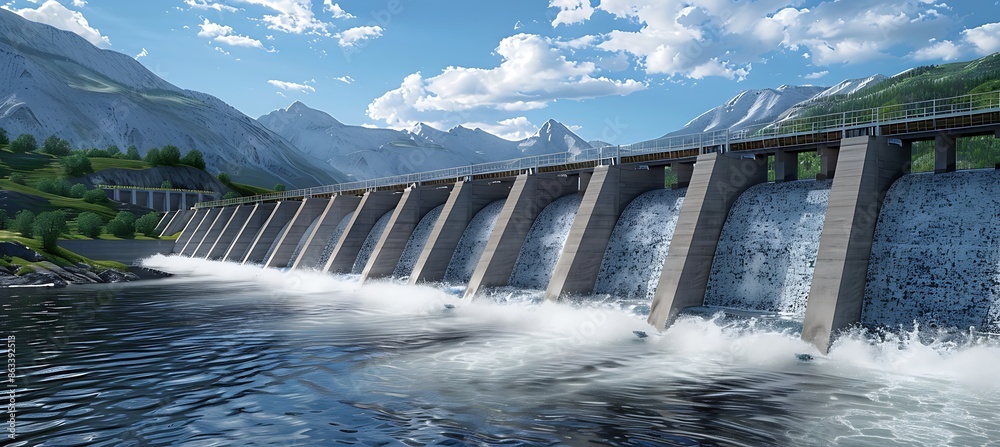 Virtual hydroelectric simulation platform simulating dam construction ...