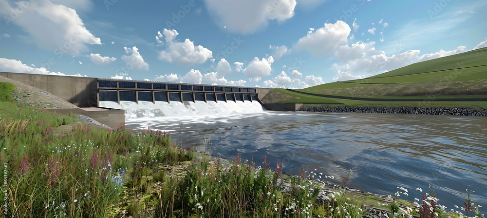 Virtual hydroelectric simulation platform simulating dam construction ...