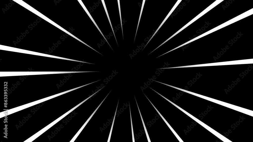 Diagonal Anime Speed lines in Black and White, Radial Comic Light Speed ...