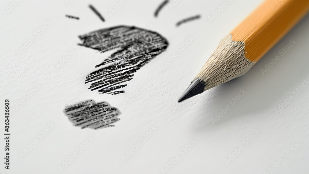 Pencil drawing of a question mark, on white background Stock Photo ...