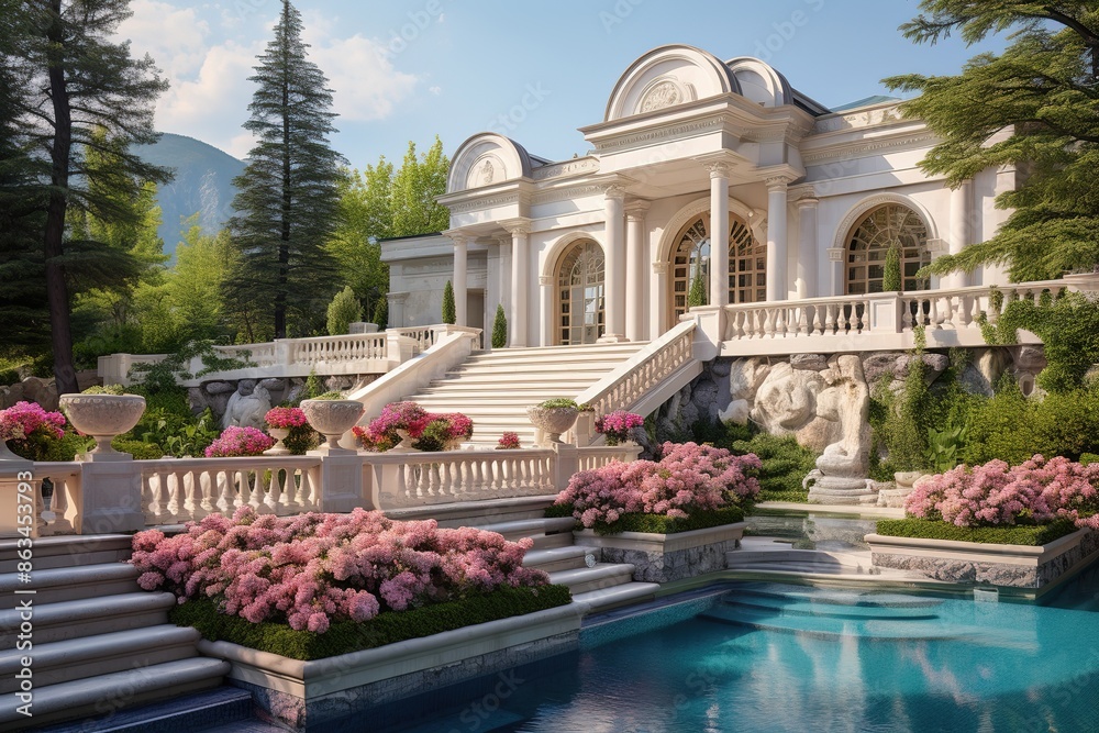 Indulge in the opulence of million-dollar property landscaping captured ...