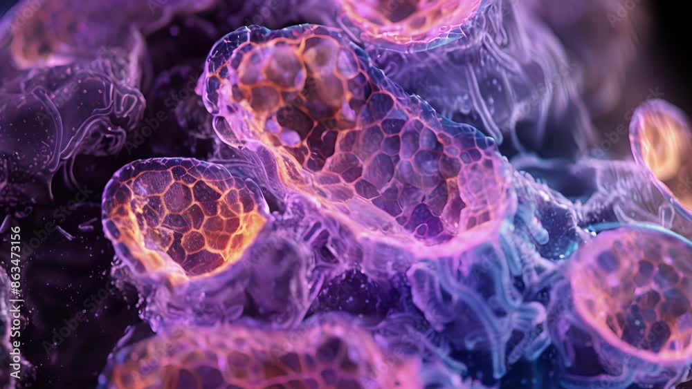 Microscopic animation of insulin receptors in muscle tissue ...