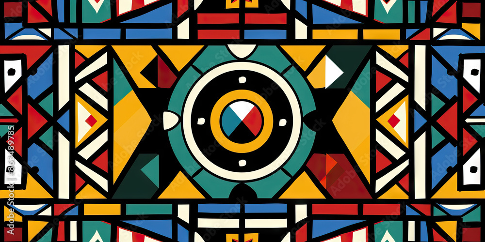 Ndebele Art Vector: A Vector Graphic of Ndebele Tribal Art, Featuring ...