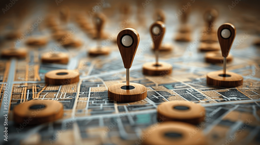 3D City Map with Geofencing Pins: Location-Based Marketing and ...