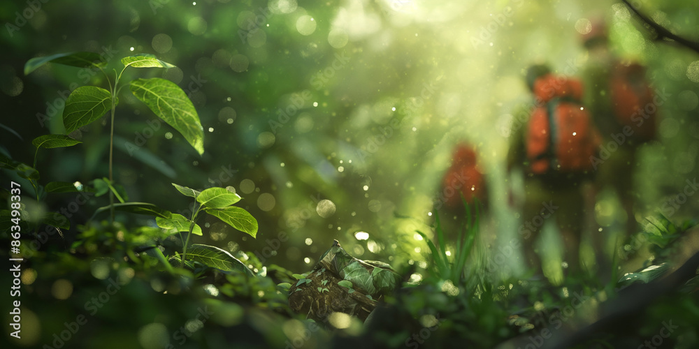 Jungle Research Expedition Exciting blurred background image of a ...