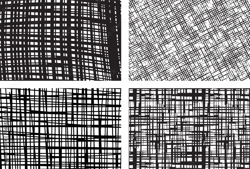 Hatching patterns and backgrounds. Abstract hand drawn backgrounds ...