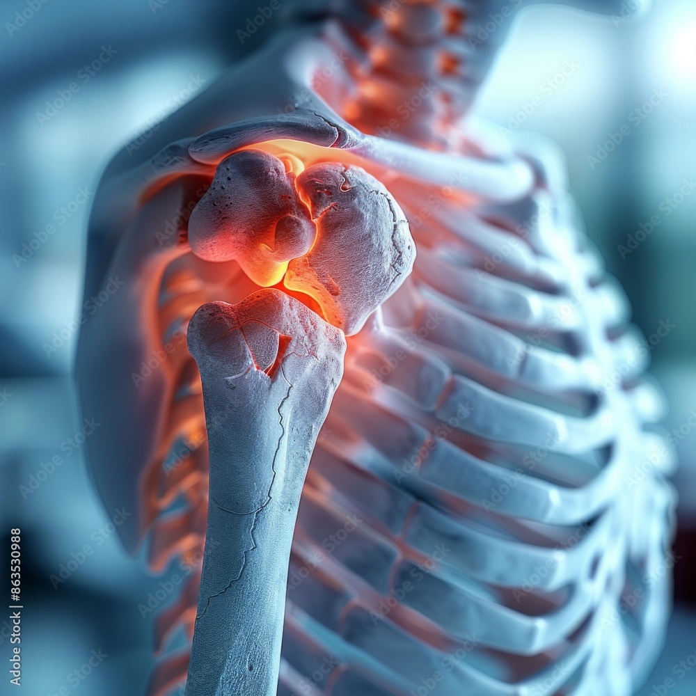 "Shoulder Joint Inflammation: Detailed Skeleton Illustration" "Medical ...