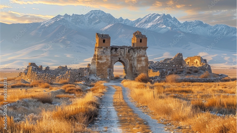 The ruins of Karakorum, once the heart of the Mongol Empire, stand as a ...